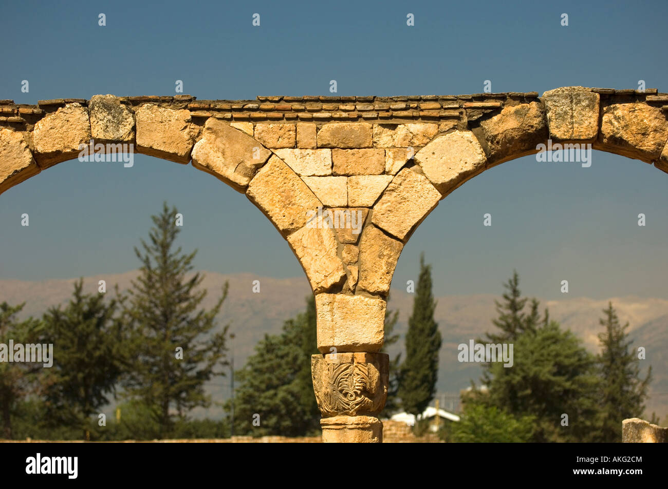 Anjar Castle Lebanon Middle East Stock Photo - Alamy