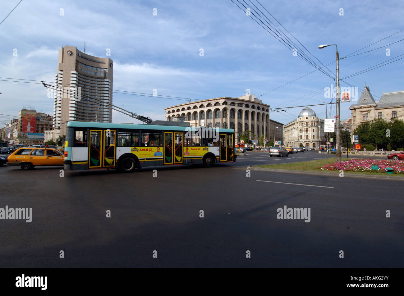 The commercial section in the centre of Bucharest, Rumania Stock Photo ...
