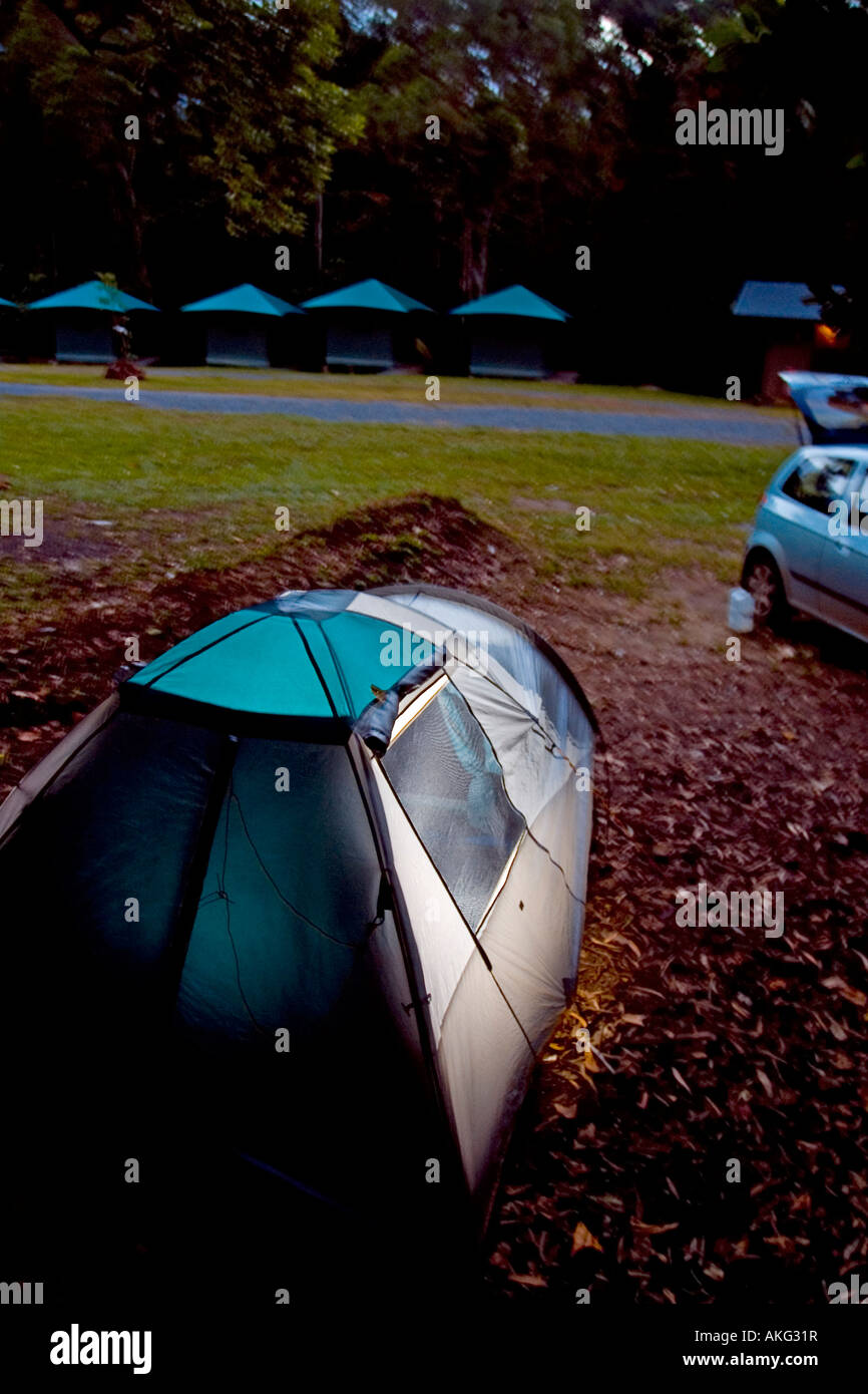 A tent in a camping ground Stock Photo - Alamy