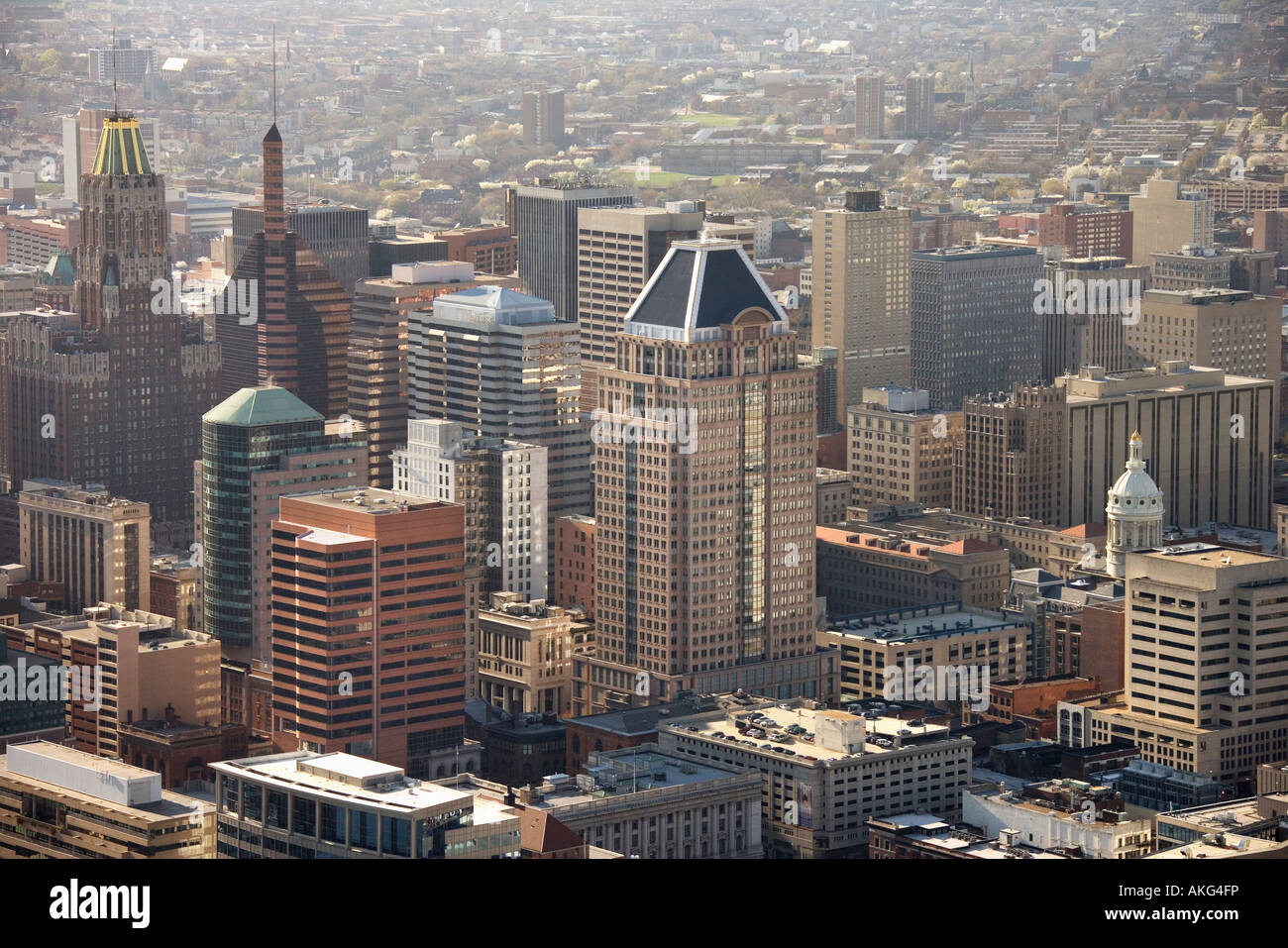 Aerial view of skyscrapers in Baltimore Maryland Stock Photo - Alamy