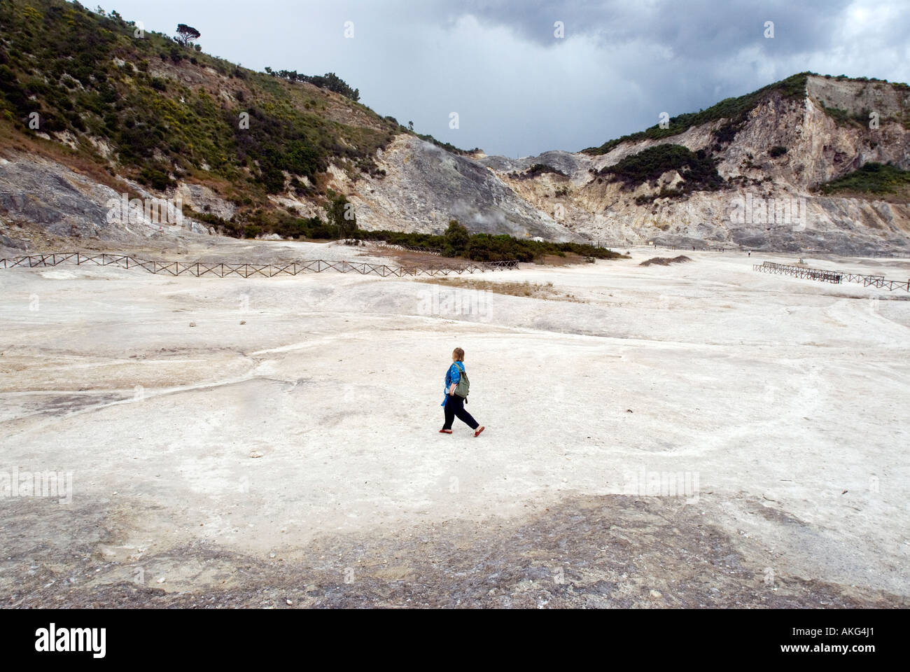 ITALY POZZUOLI IN CAMPANIA THE EXTINCT BUT STILL STEAMING VOLCANO ...