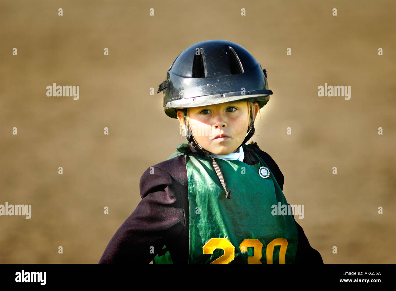 Girl riders and horses at Equestrian event Stock Photo - Alamy