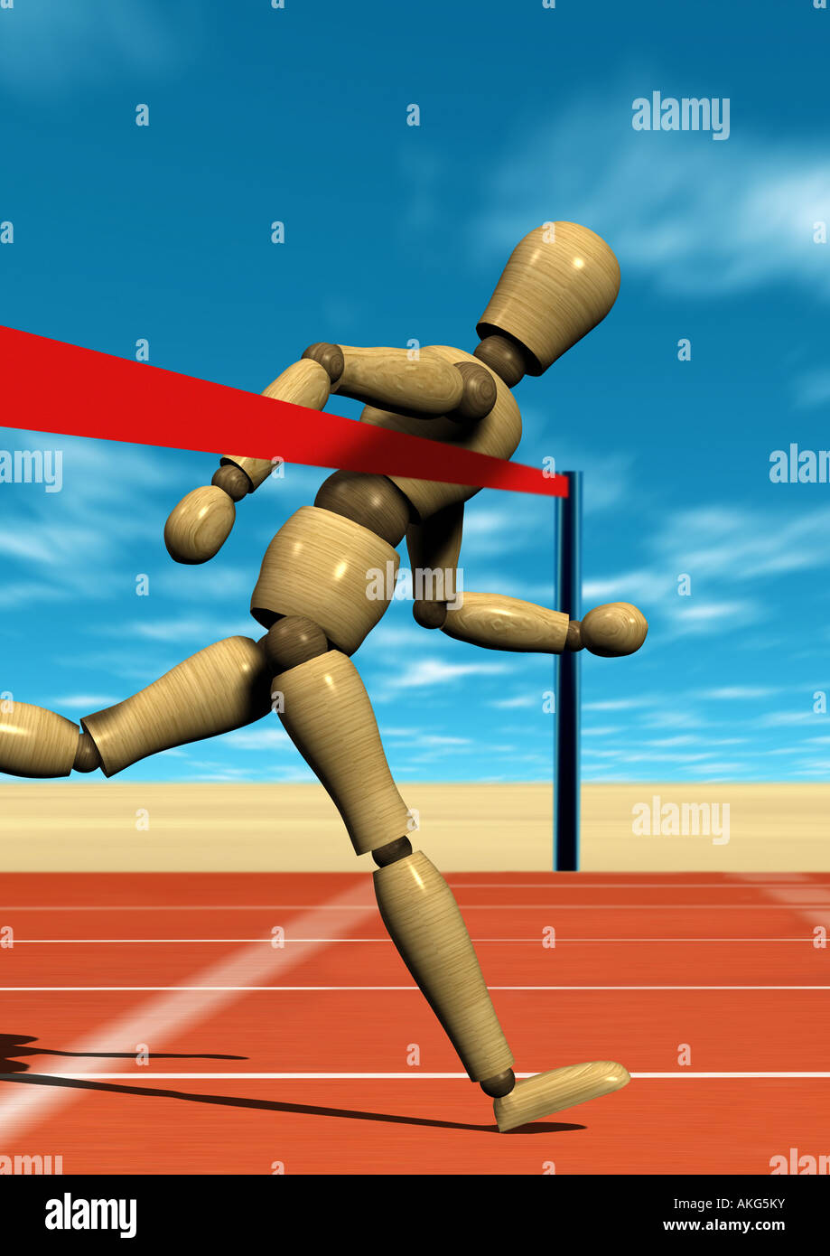 jointed doll running Gliederpuppe rennt Stock Photo - Alamy