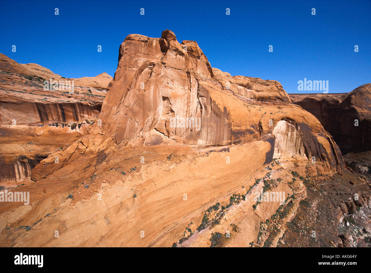 Aerial view of land formation in Glen Canyon National Recreation Area ...
