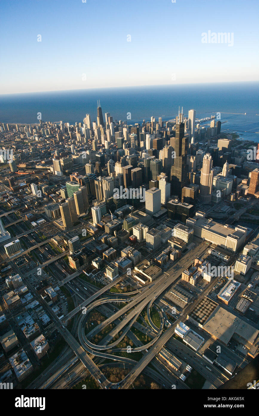 Aerial view of Chicago Illinois Stock Photo - Alamy