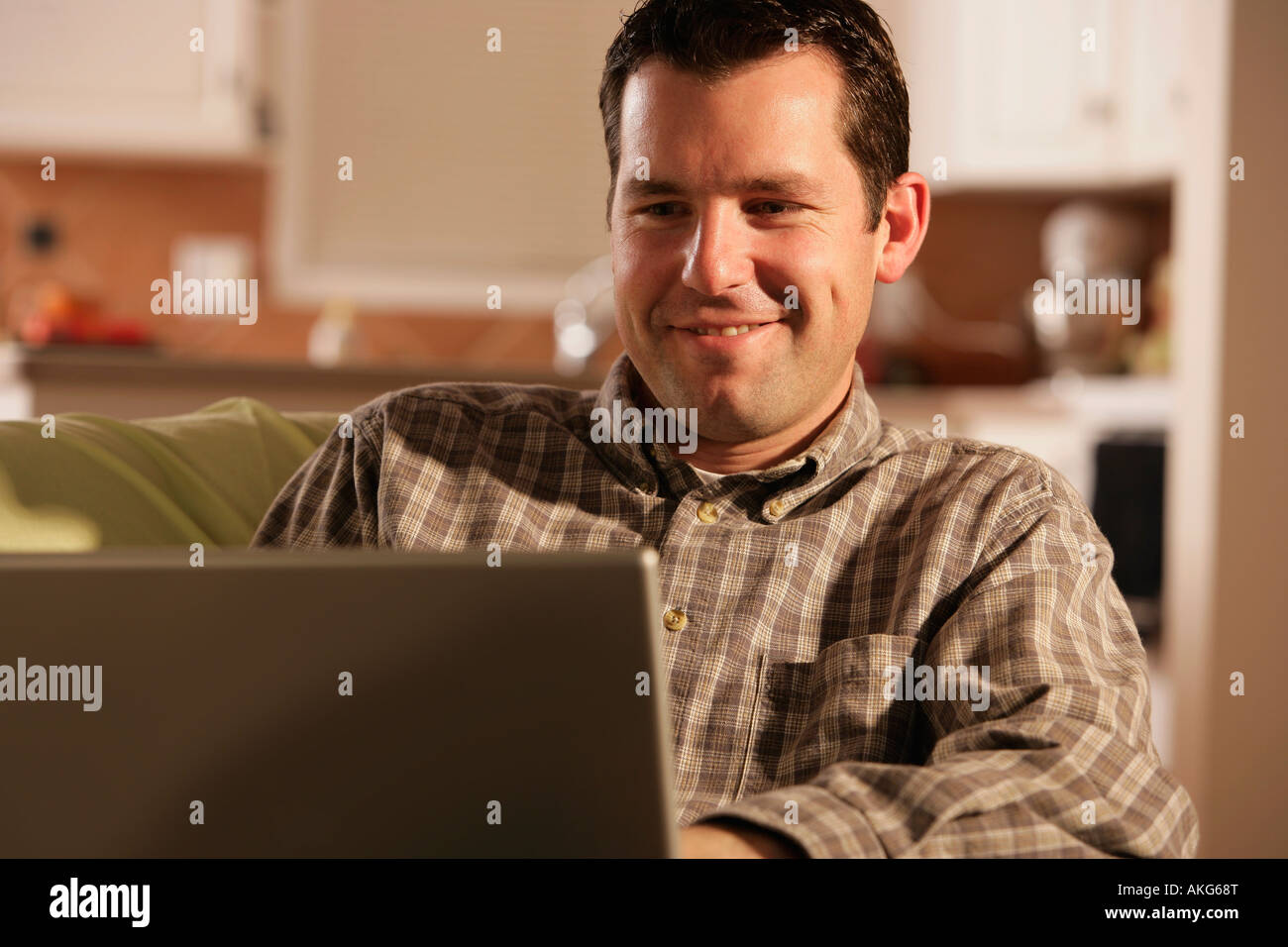Front view of man smiling Stock Photo - Alamy
