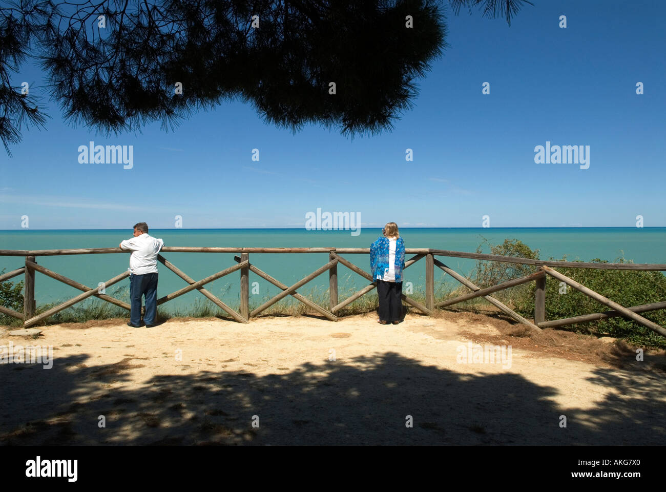 ITALY THE ADRIATIC SEA BLUE SKY WITH TURQUOISE AND AZURE SEA Stock ...
