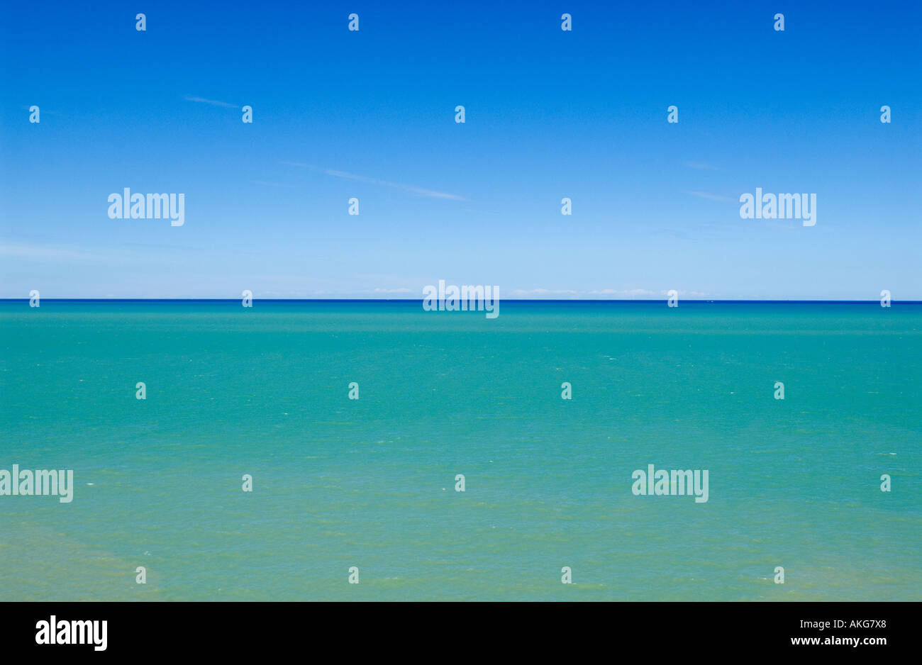 ITALY THE ADRIATIC SEA BLUE SKY WITH TURQUOISE AND AZURE SEA Stock ...