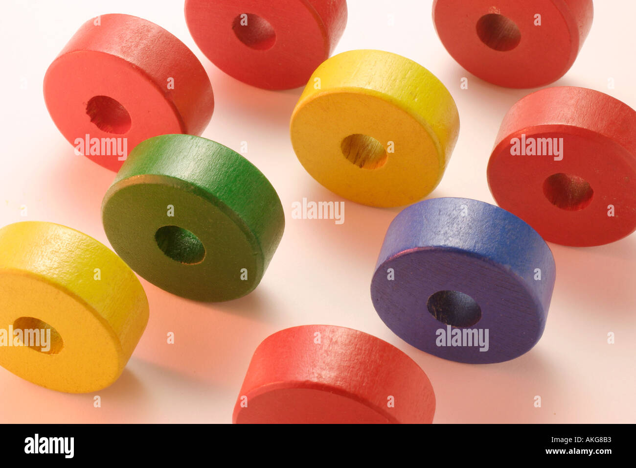 Wooden Circular Blocks Stock Photo - Alamy