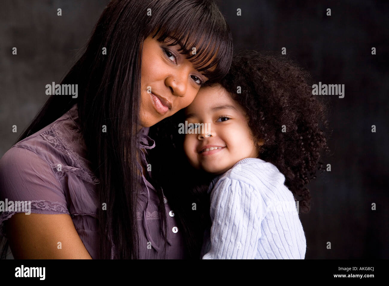 portrait of black mother and daughter Stock Photo - Alamy
