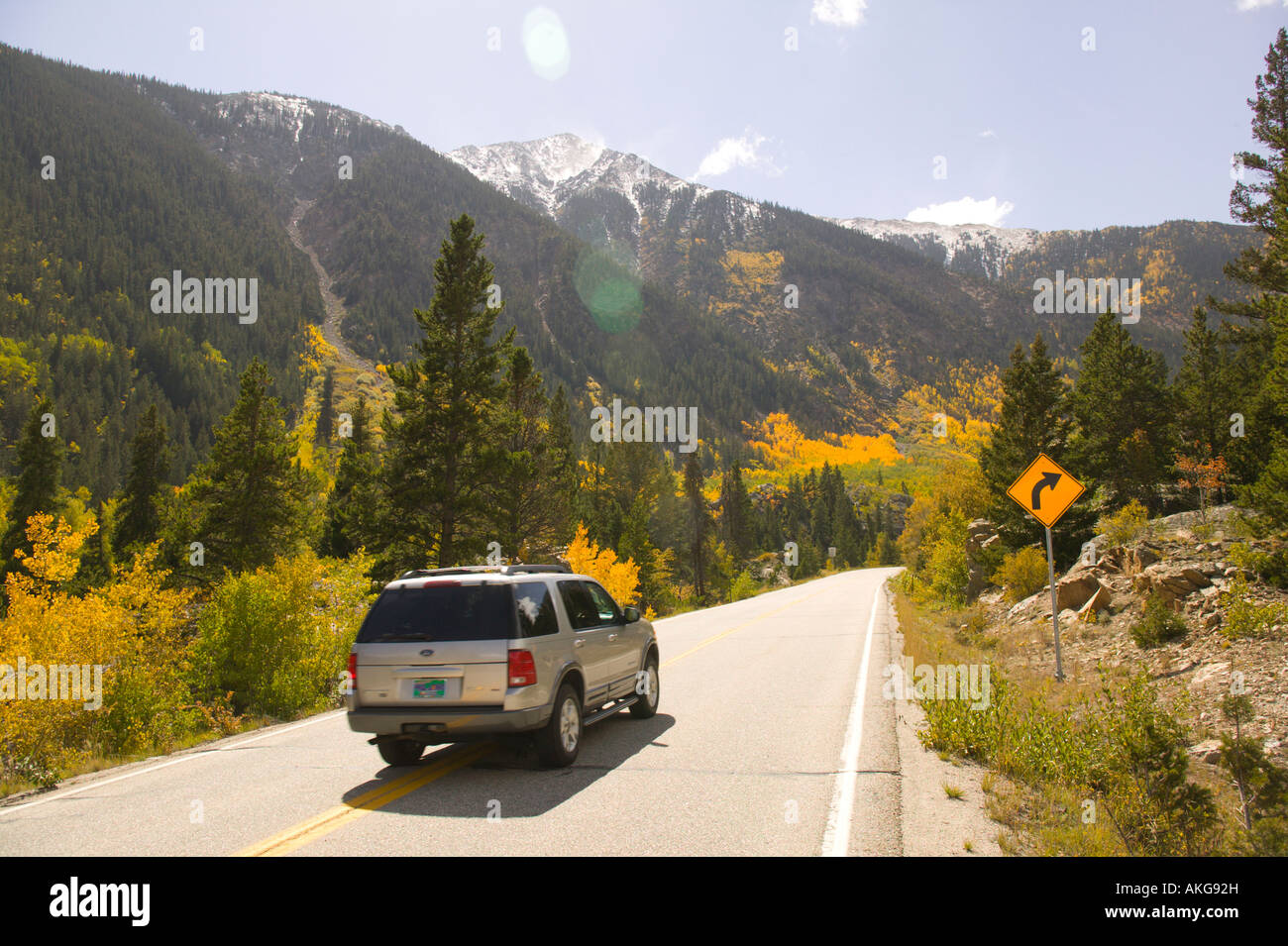 Route 82 Heading towards Independence Pass Twin Lakes Colorado Stock ...