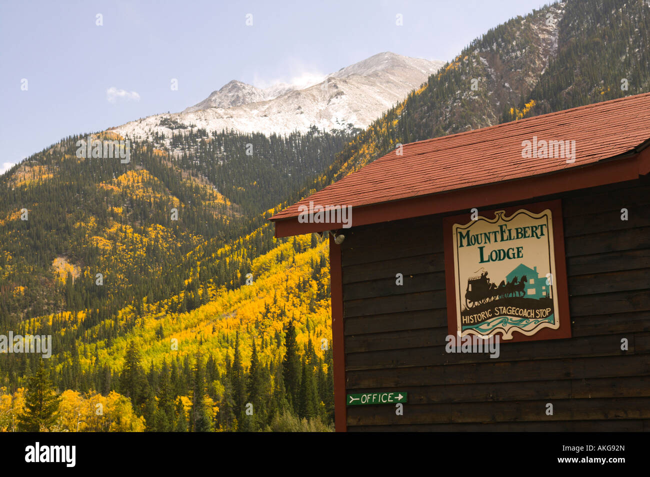 Lodge on Route 82 Heading towards Independence Pass Twin Lakes Colorado ...