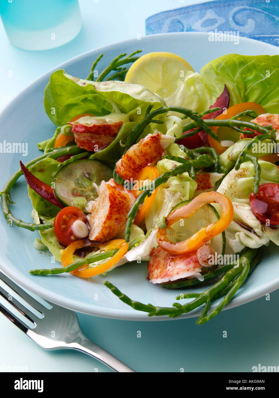 Lobster salad seafood gourmet editorial food Stock Photo - Alamy