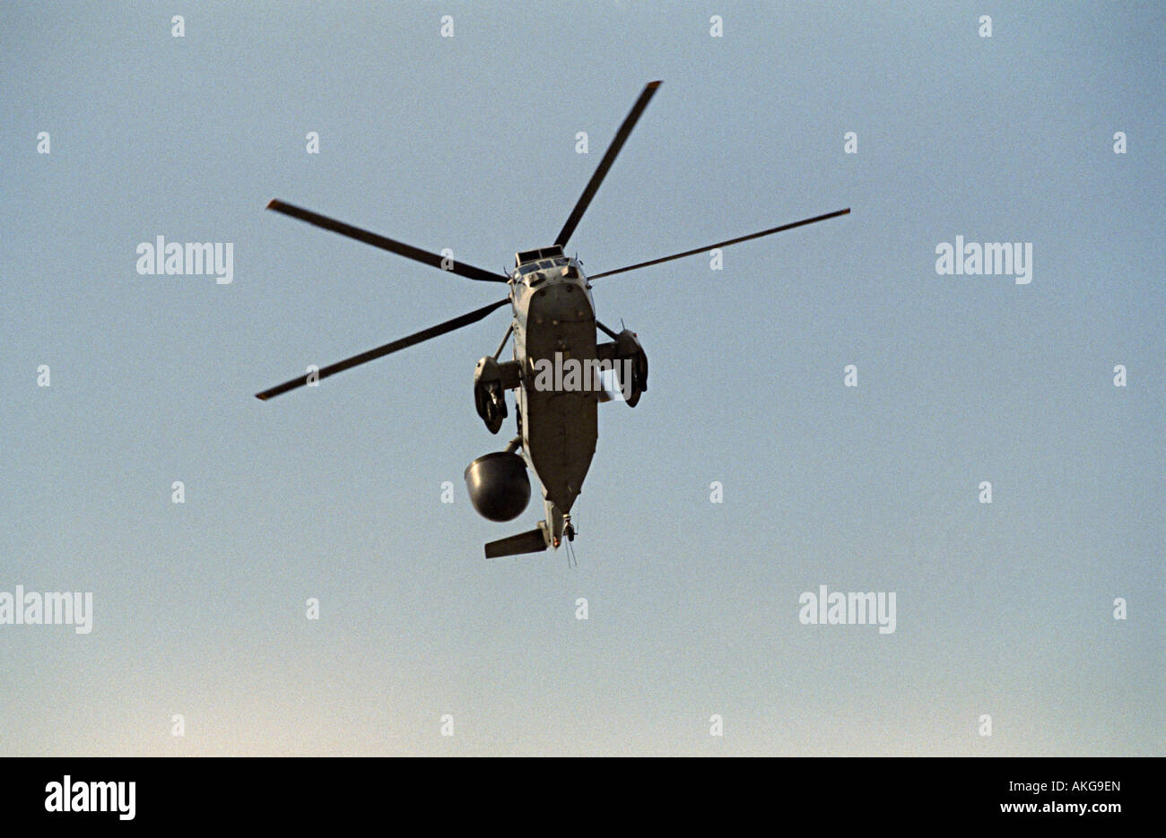 a British naval submarine hunting helicopter sea king Stock Photo - Alamy
