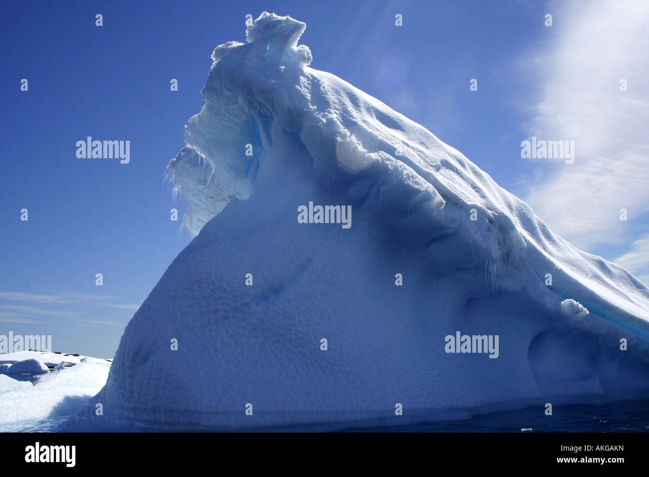 Antarctica Iceberg Blue Sky Water Antarctic Peninsula South Pole Stock ...