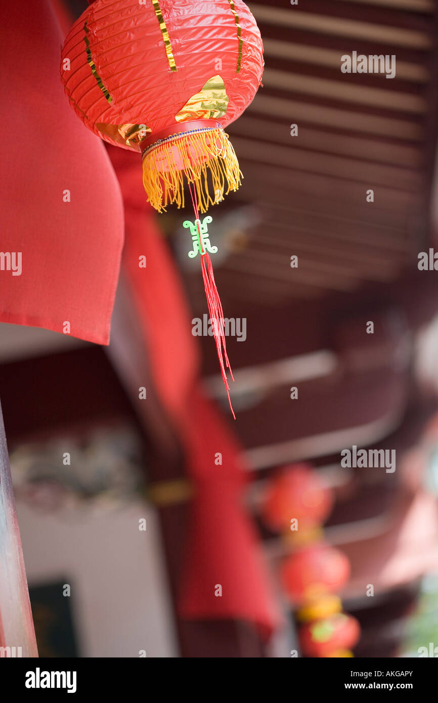 Low angle view of Chinese lanterns in a temple Stock Photo - Alamy