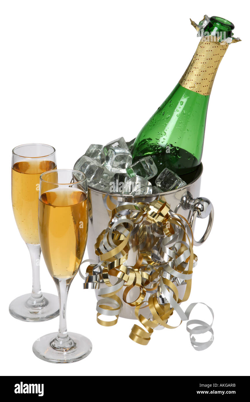 Champagne on Ice Stock Photo - Alamy
