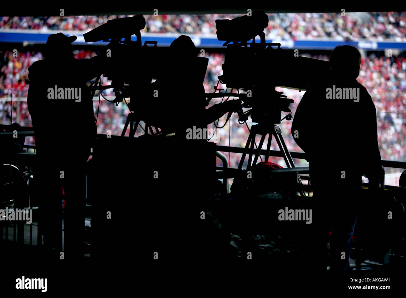 Television camera in a stadium Stock Photo - Alamy