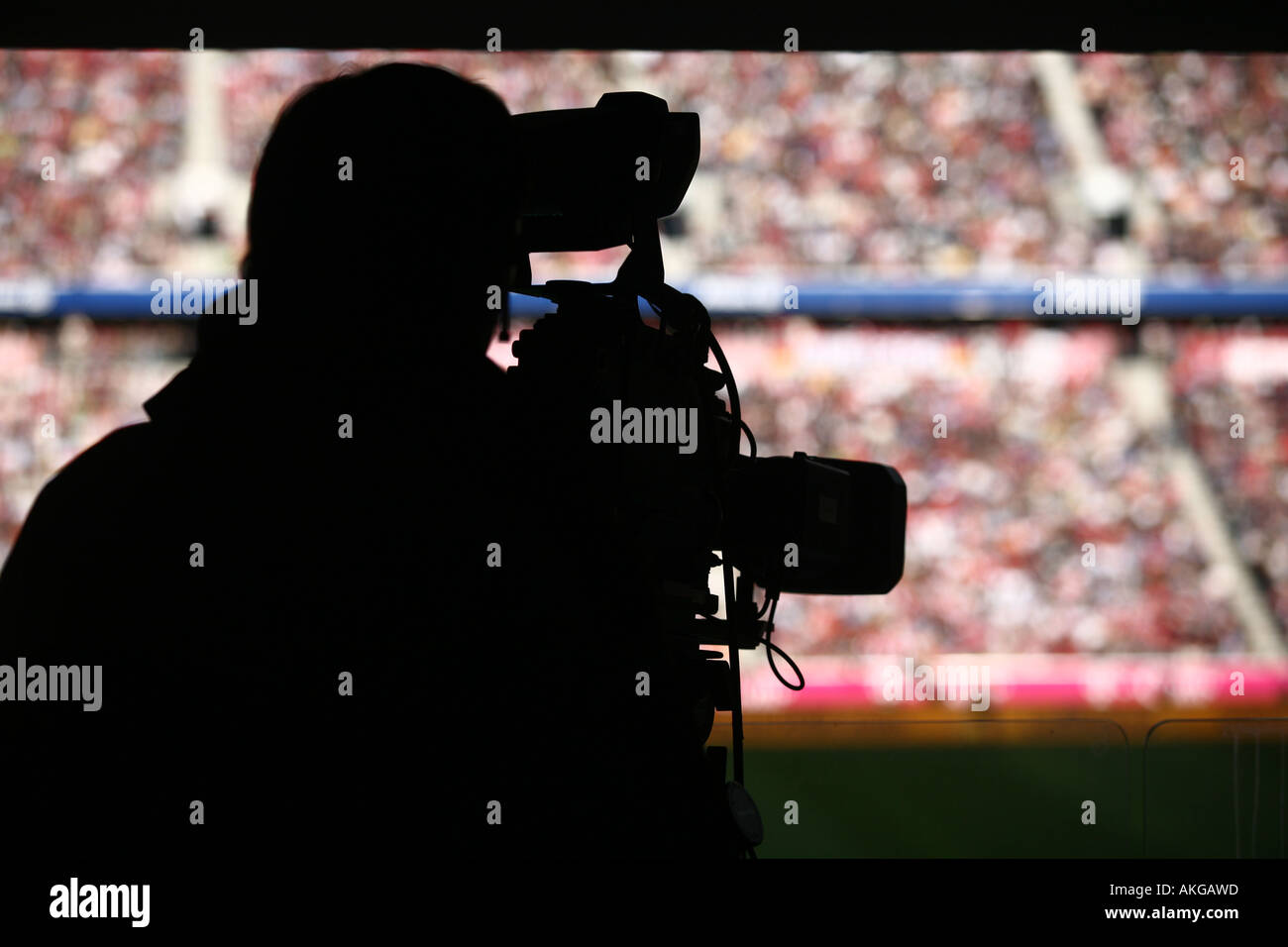 Television camera in a stadium Stock Photo - Alamy