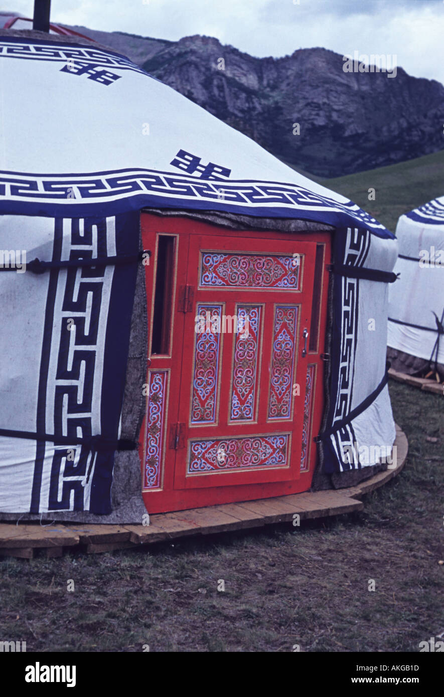 entrance to a yurt historical ca 1960 Stock Photo - Alamy