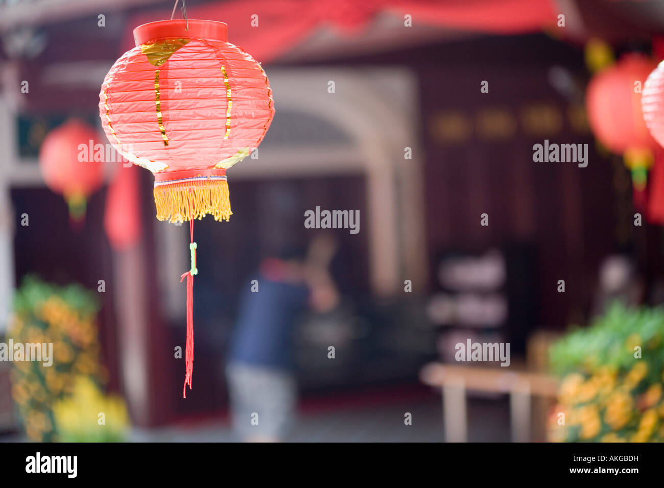 Close-up of a Chinese lantern in a temple Stock Photo - Alamy