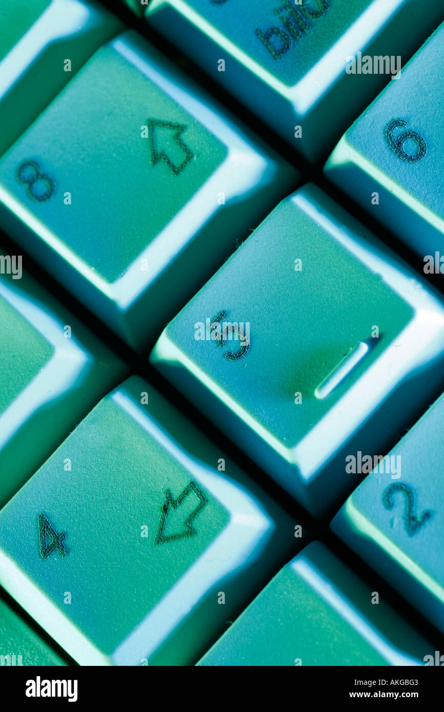 Computer Keyboard in colorful lighting Stock Photo - Alamy