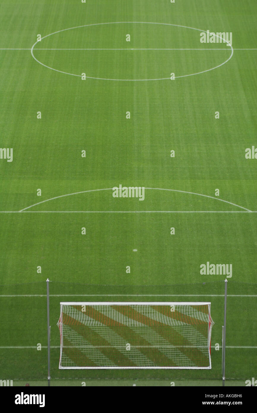 an empty soccer field in a stadion Stock Photo - Alamy