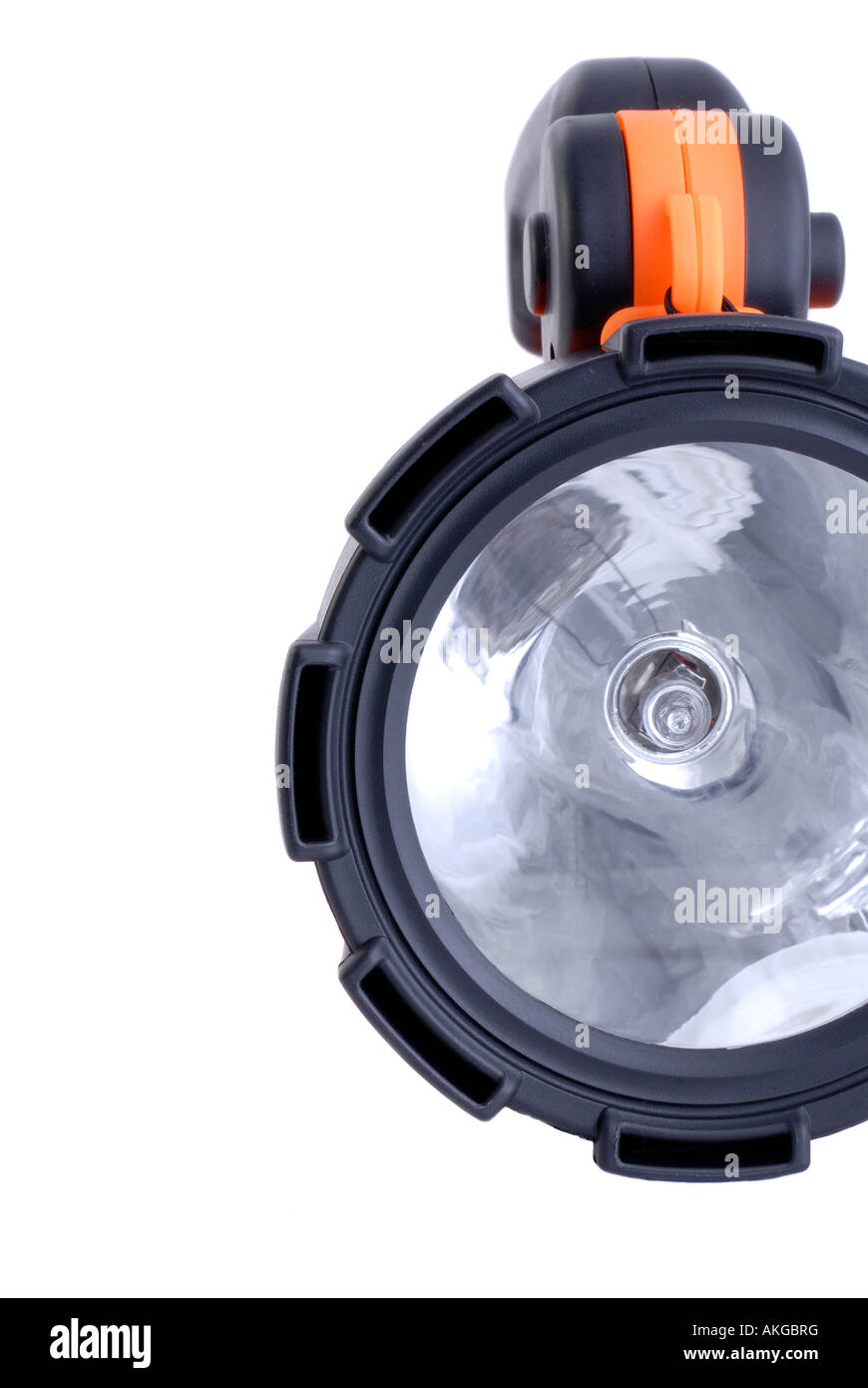 Emergency Handheld Flashlight Torch Isolated Over White Stock Photo - Alamy