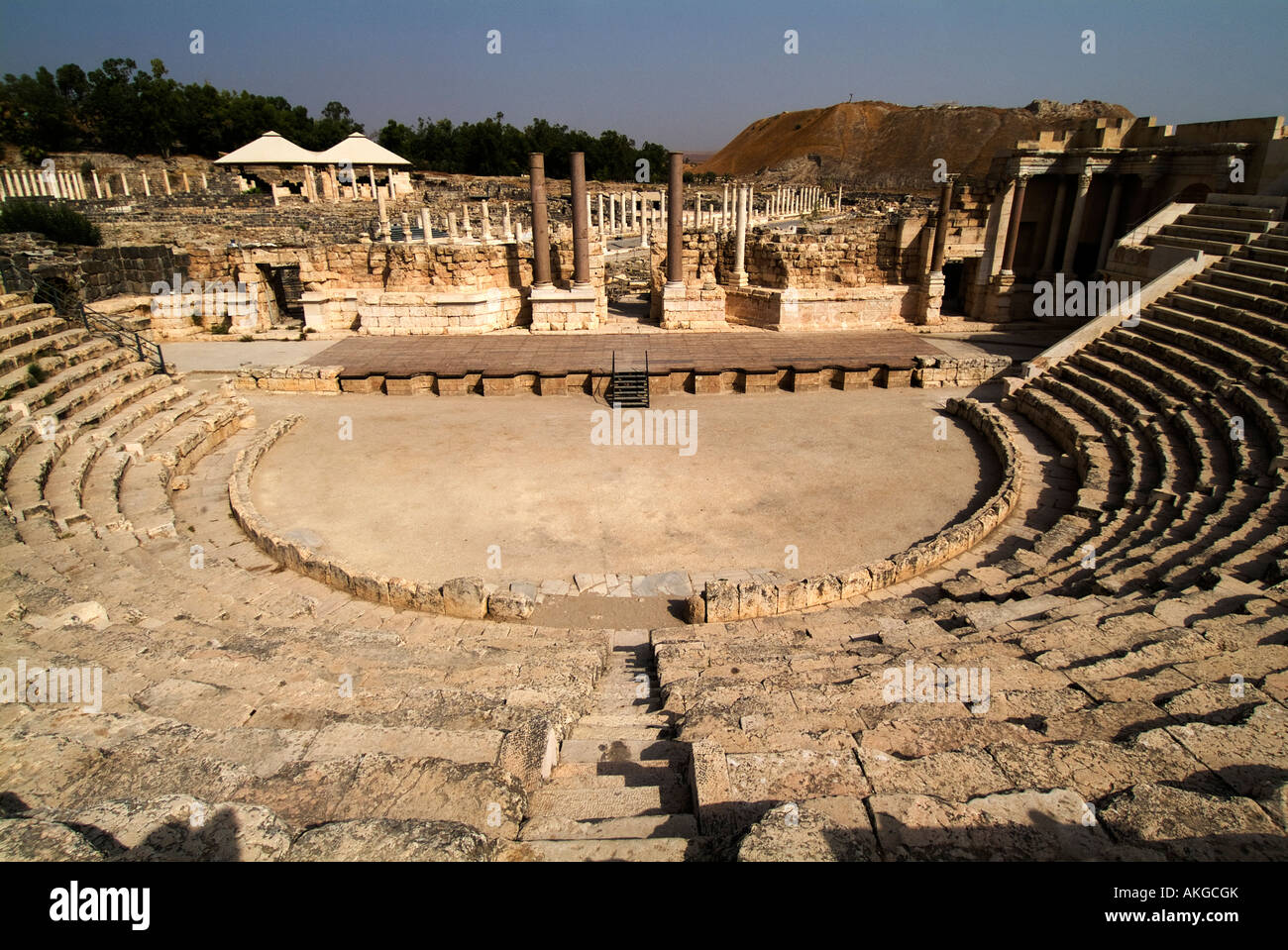 Roman amphitheatre in bet shean excavated in 1980s beth shean hi-res ...