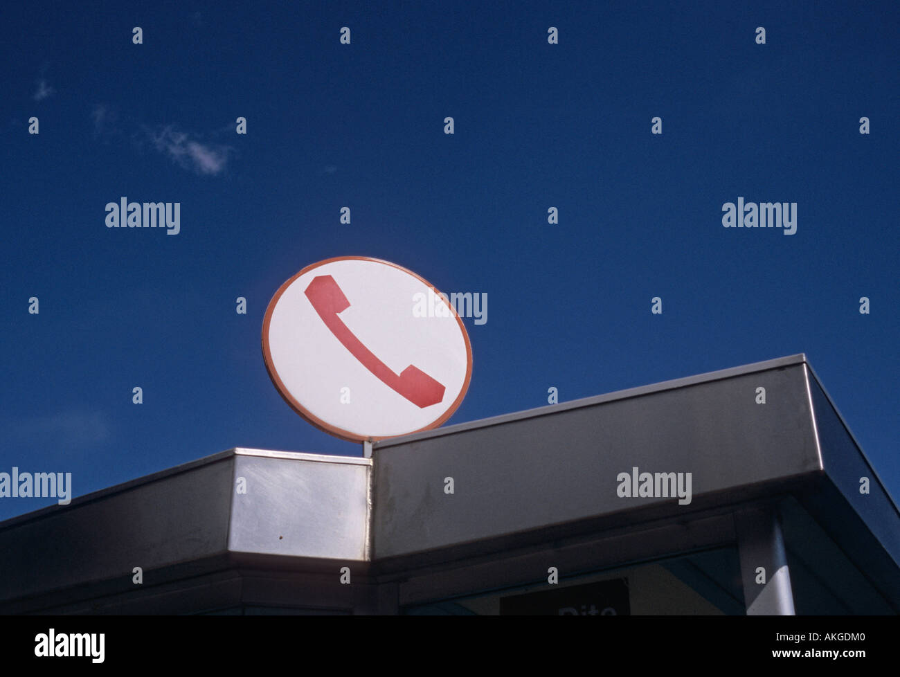 the top of an italian telephone box Stock Photo - Alamy