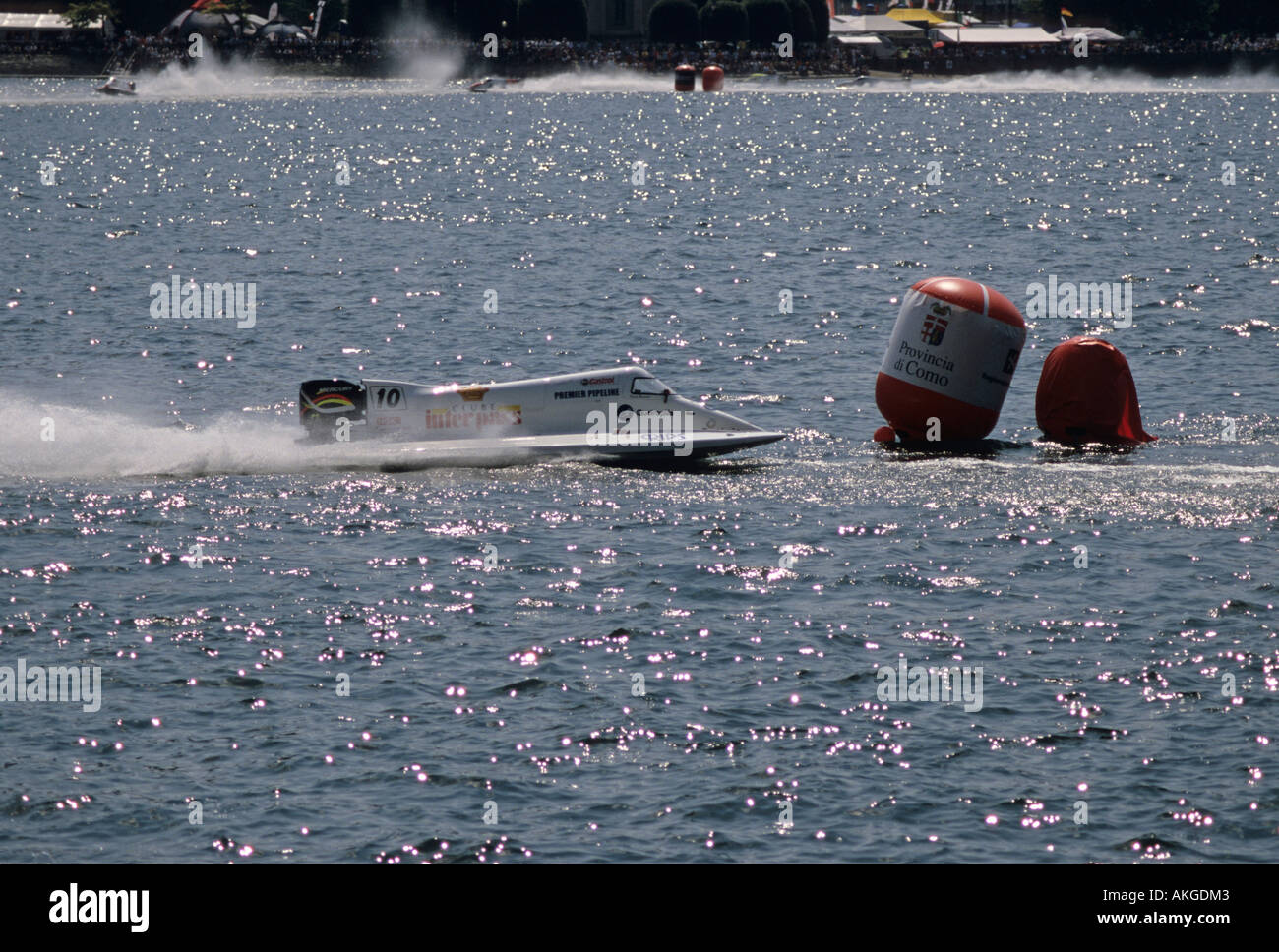 f1 inshore motor boat world championship race on the Lake Como Italy ...