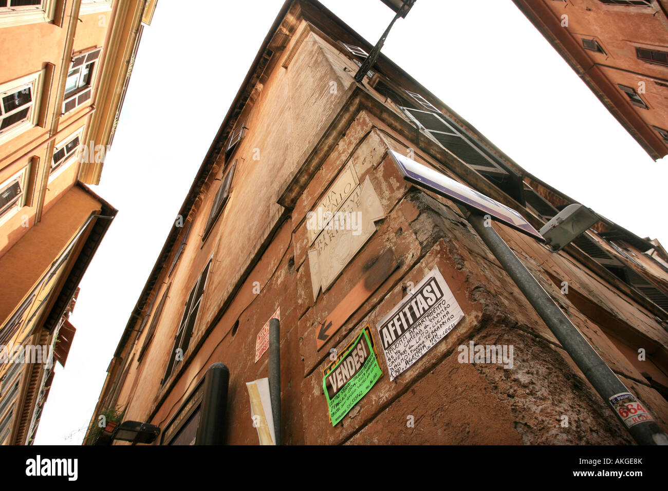 Foreshortening, Via Corallo, Parione district, Rome, Lazio, Lazio ...