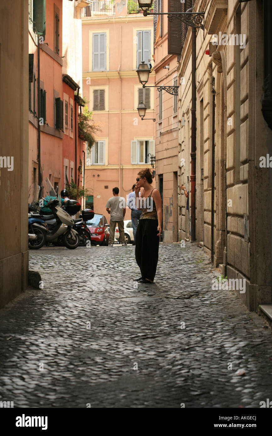Foreshortening, Parione district, Rome, Lazio, Italy Stock Photo - Alamy
