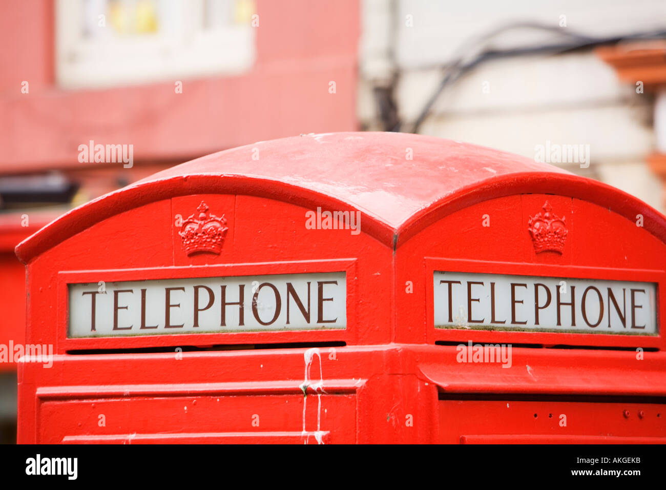 Original red telephone box UK Scotland Edinburgh Royal Mile Stock Photo ...