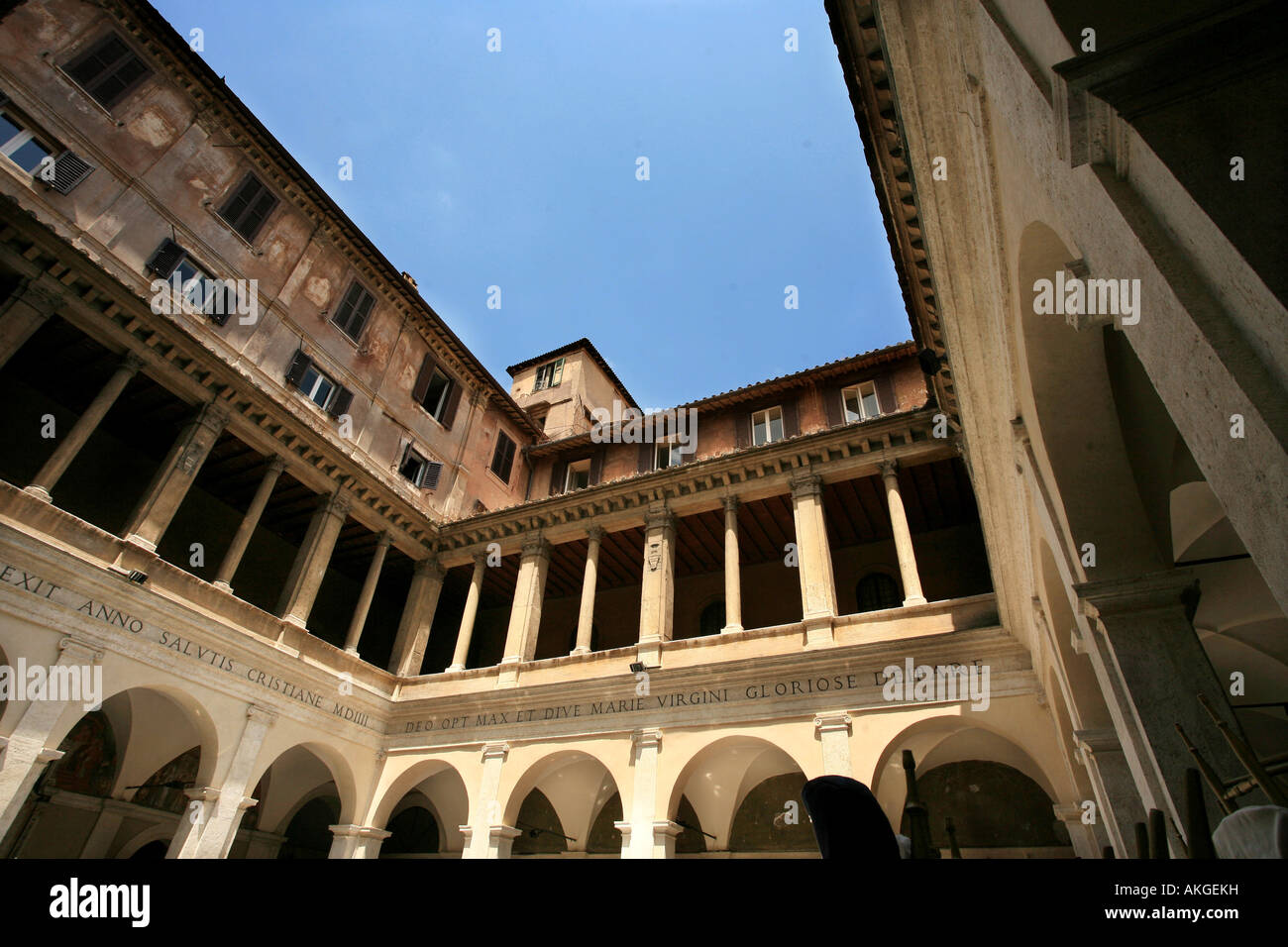 Bramante Cloister, Rione Ponte district, Rome, Italy Stock Photo - Alamy