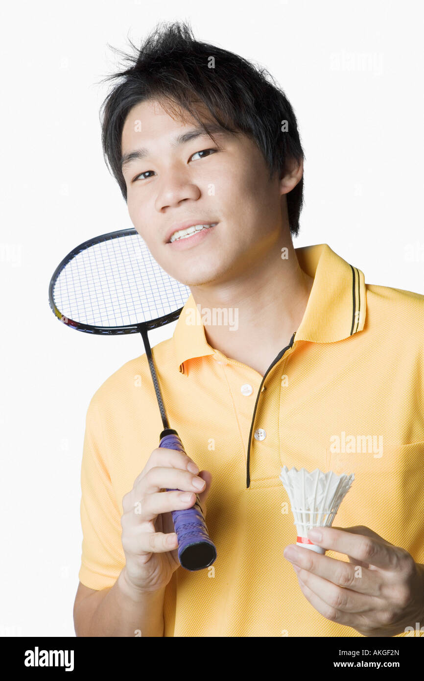 Close up young male badminton hi-res stock photography and images - Alamy
