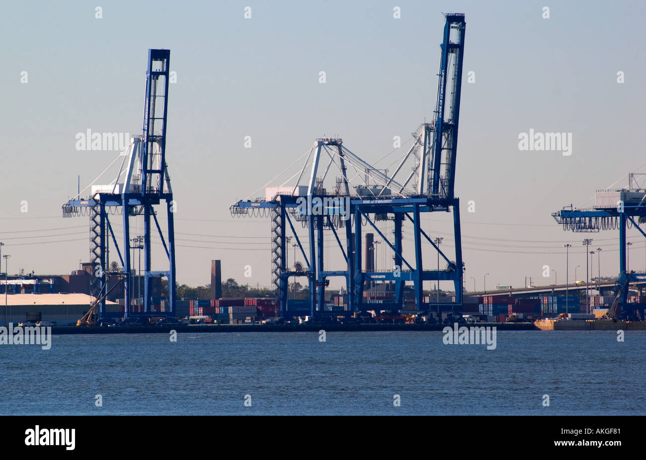 Giant Cranes at Port Of Charleston SC USA Stock Photo - Alamy