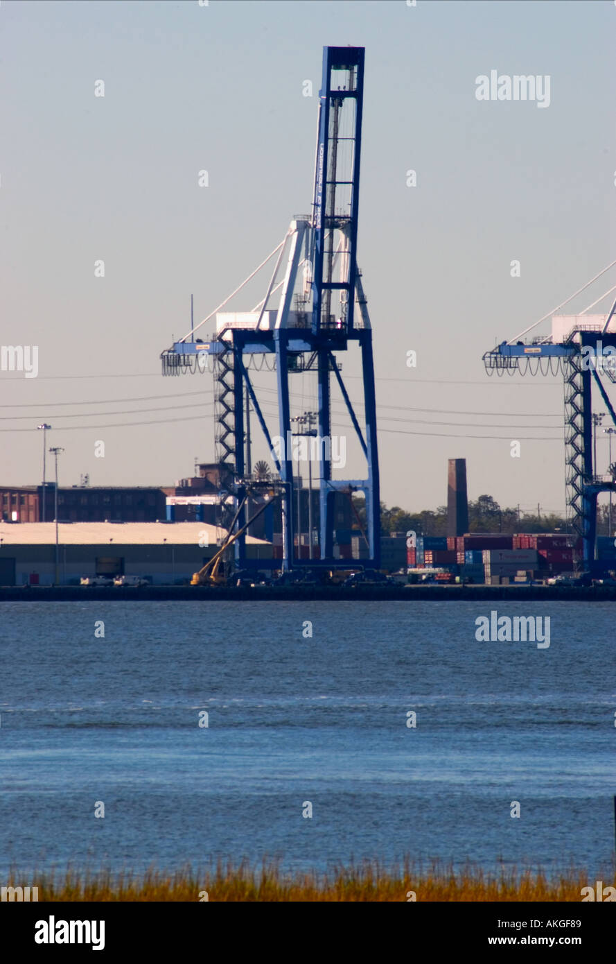 Giant Cranes at Port Of Charleston South Carolina USA Stock Photo - Alamy
