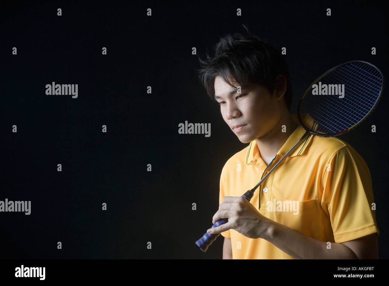 Close up young male badminton hi-res stock photography and images - Alamy