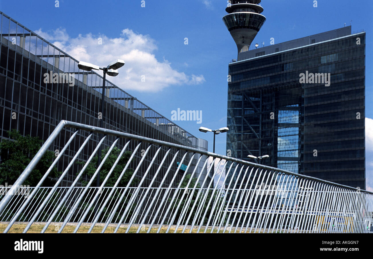 The energy-efficient Stadttor Gate building, Dusseldorf, North Rhine ...