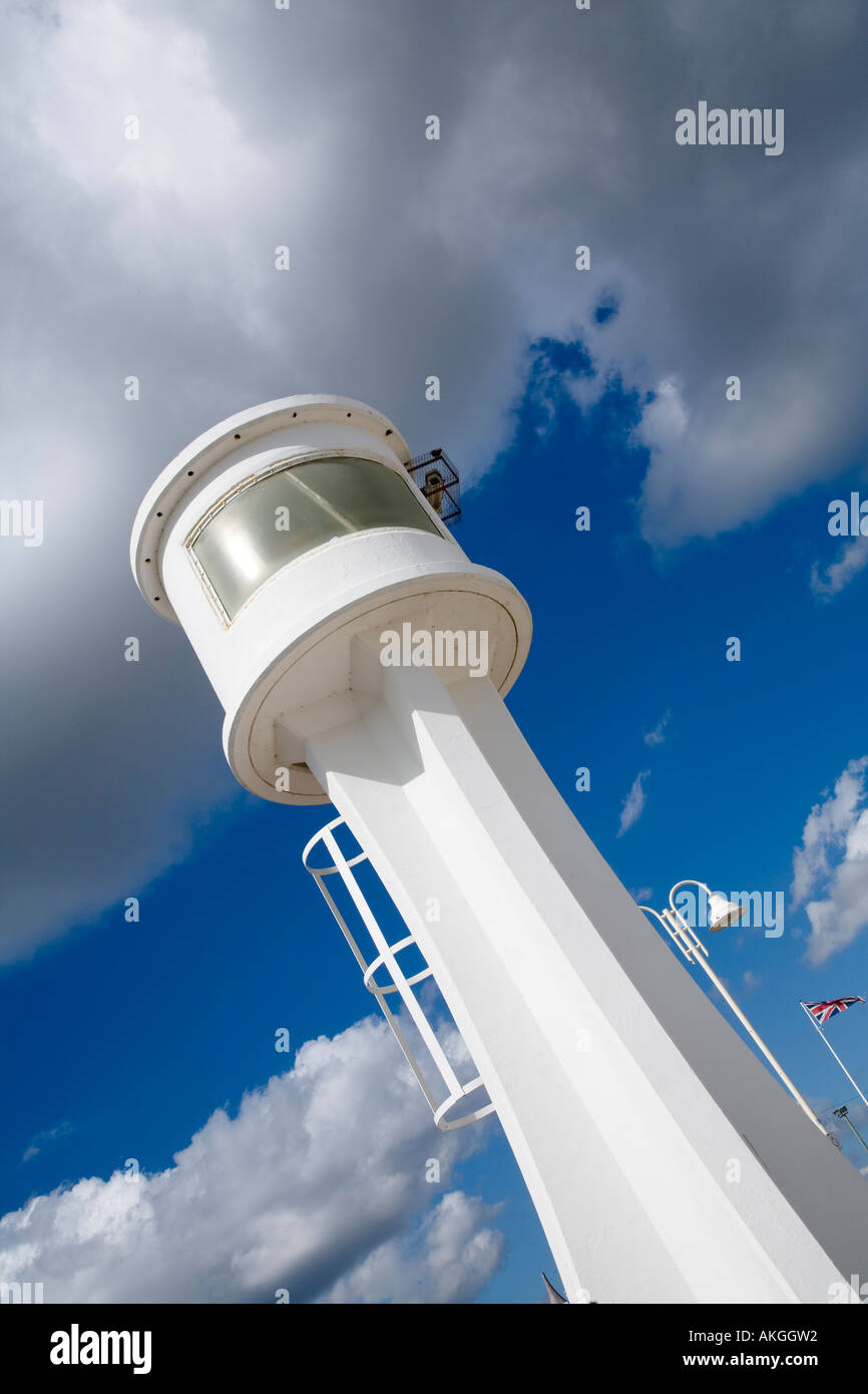 The top part of a lighthouse at Littlehampton West Sussex England Stock ...