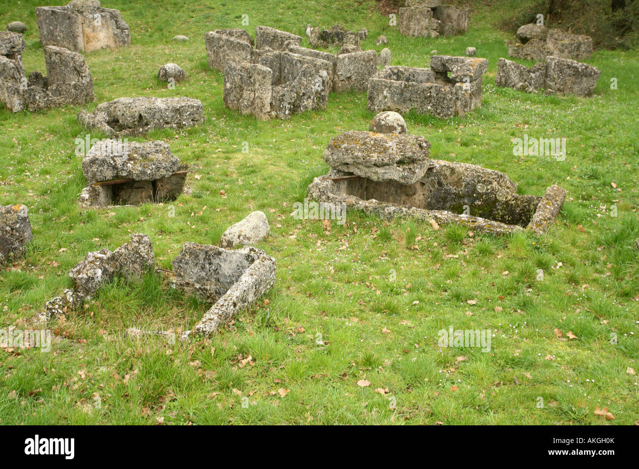 Etrurian necropolis, Marzabotto, Emilia Romagna, Italy Stock Photo - Alamy