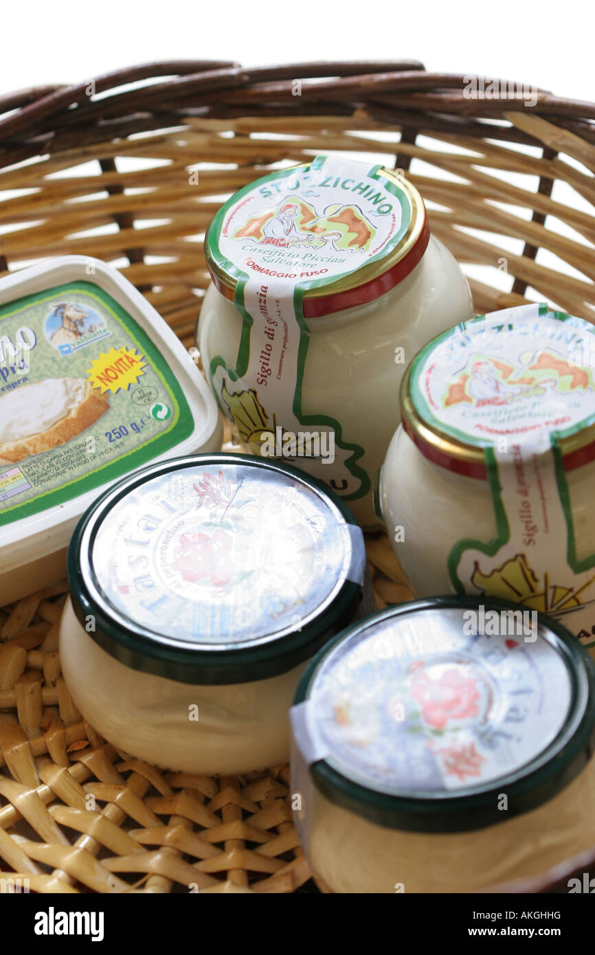 Caprini cheeses, Sardinia, Italy Stock Photo - Alamy