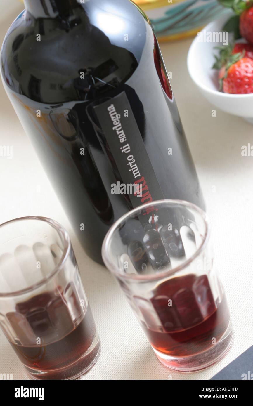 Mirto spirit, Sardinia, Italy Stock Photo - Alamy