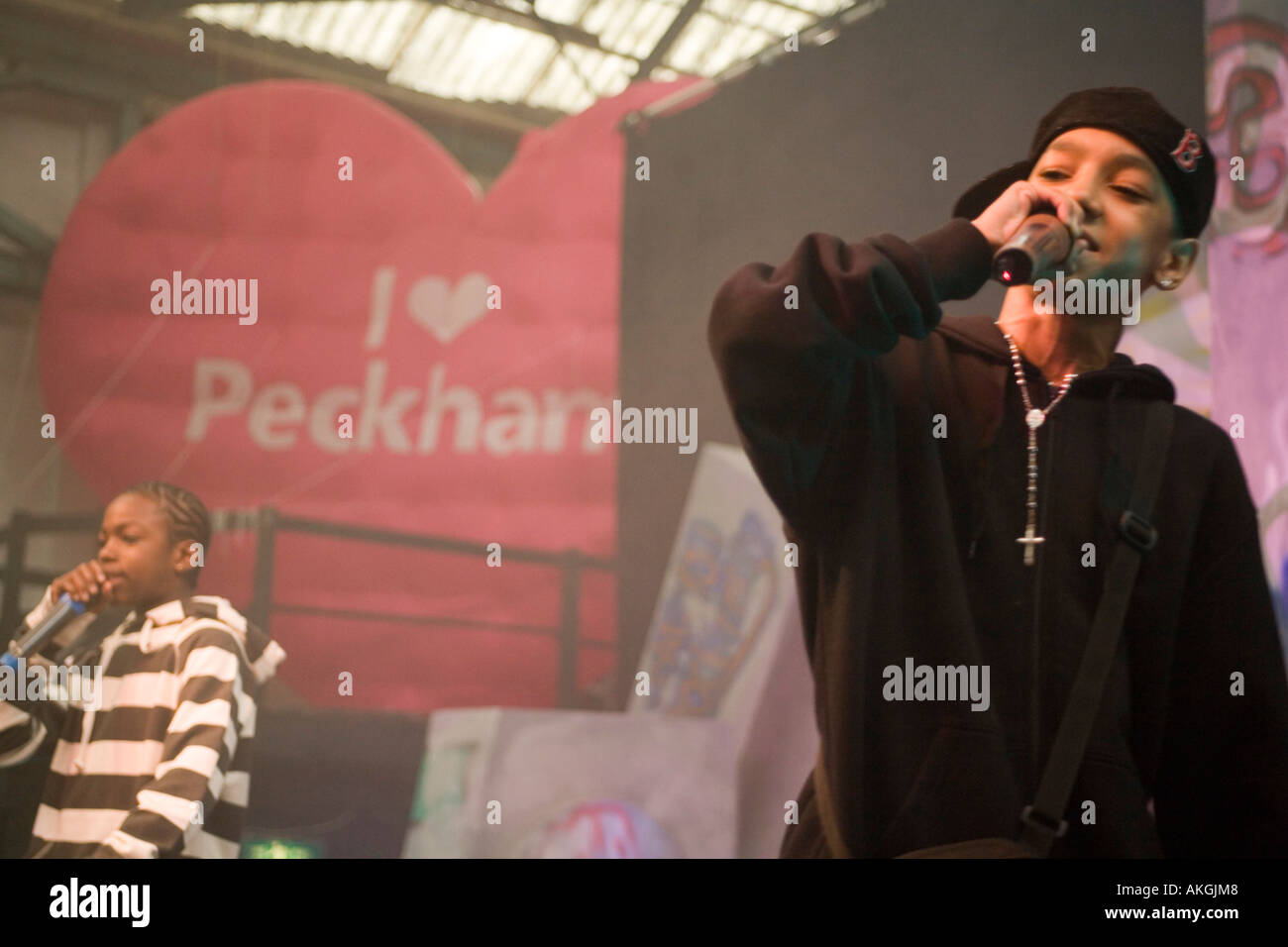 Young rappers in Peckham, London UK Stock Photo - Alamy
