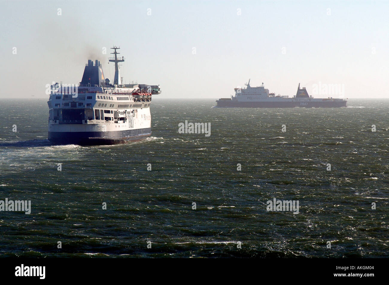 Ferries in the English Channel Stock Photo - Alamy