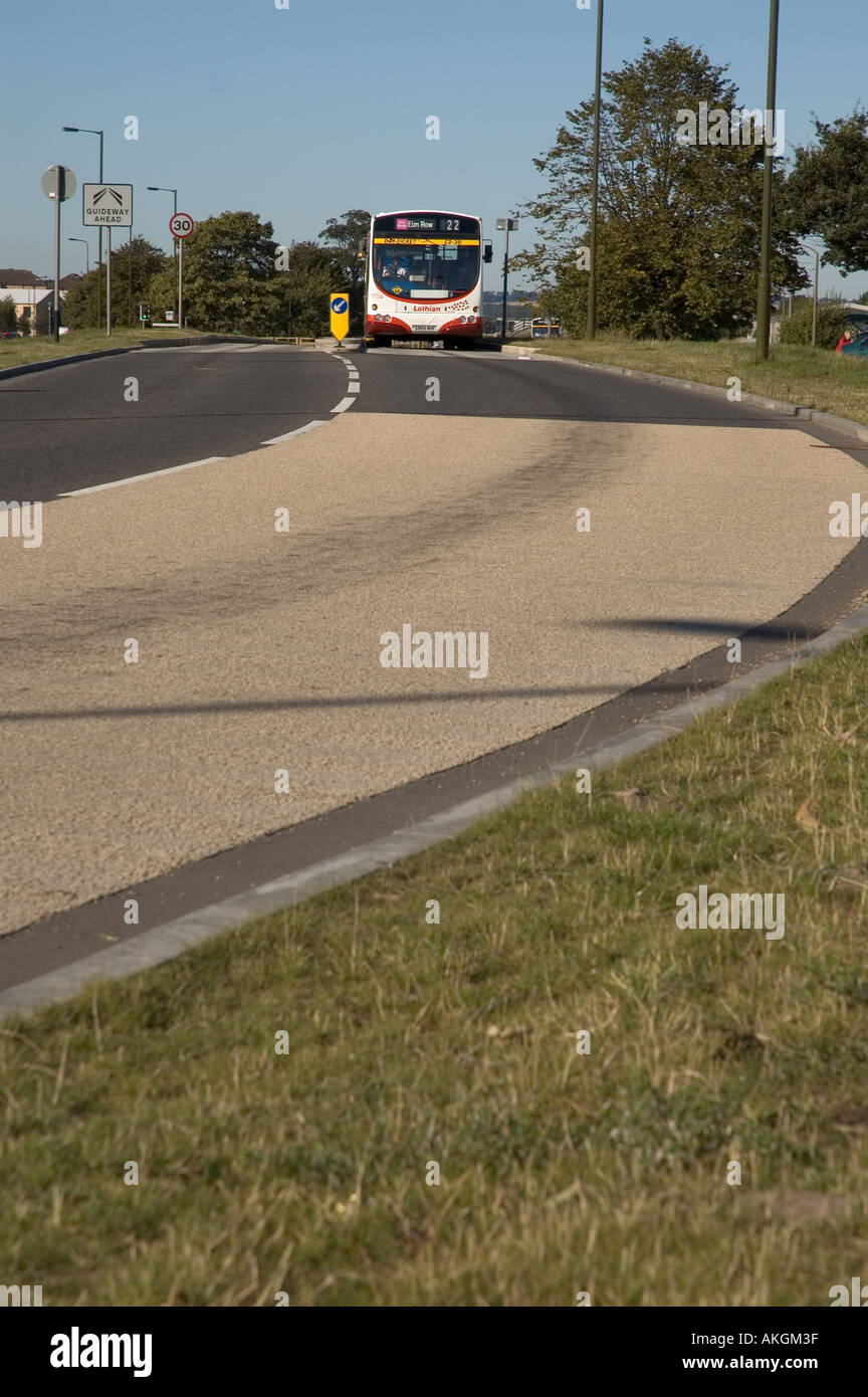 Bus on the West of Edinburgh guided busway Stock Photo - Alamy