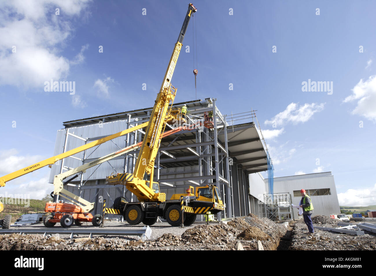 Crane on building site Stock Photo - Alamy