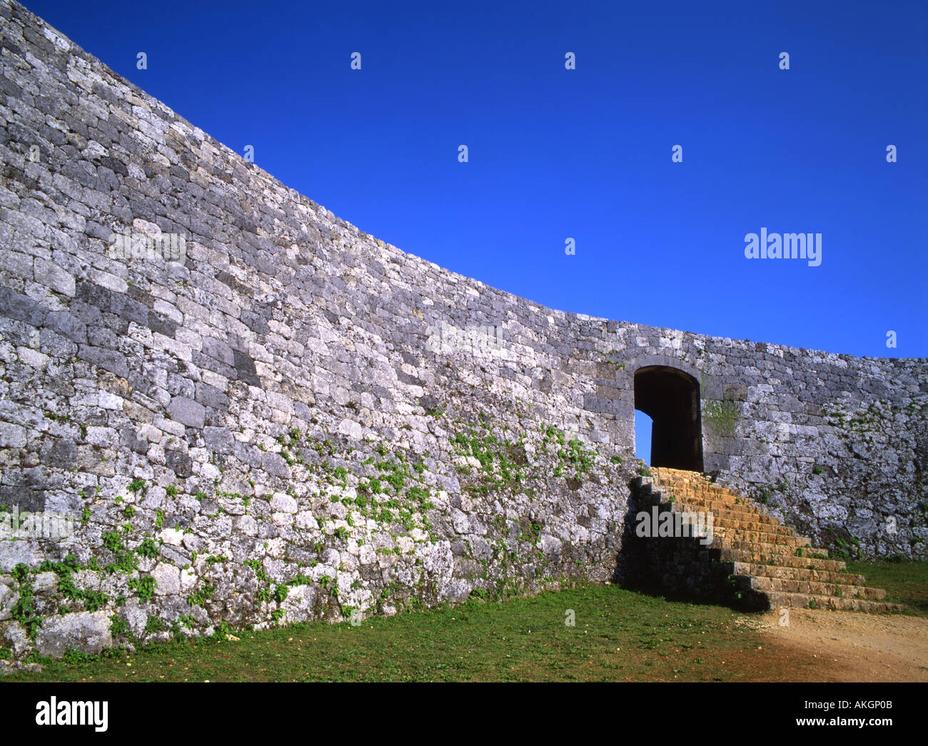 Zakimi Castle in Okinawa The ruins are designated as a UNESCO world ...