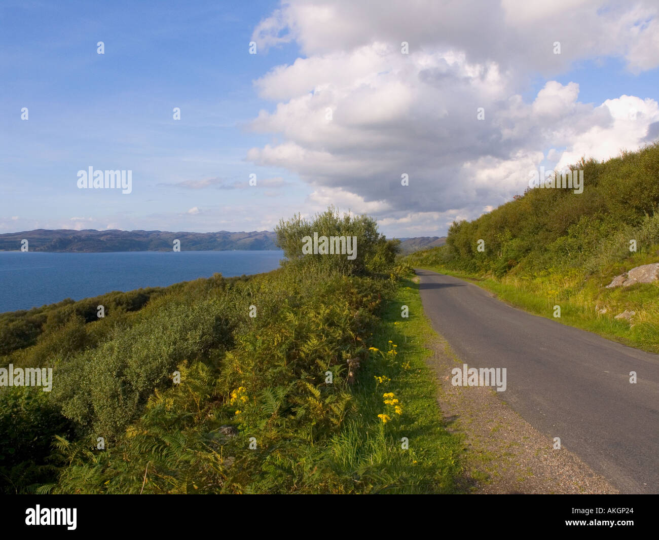 Coast road on the Knapdale peninsula Argyll Scotland Stock Photo - Alamy